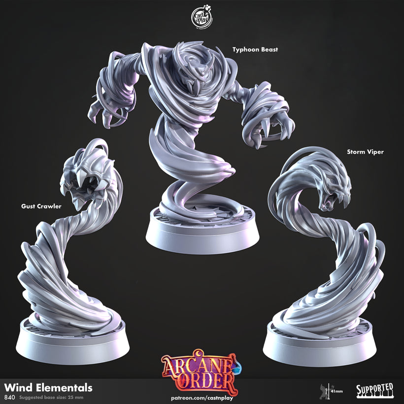Wind Elementals, Cast N Play, Arcane Order – Daedalus Studios