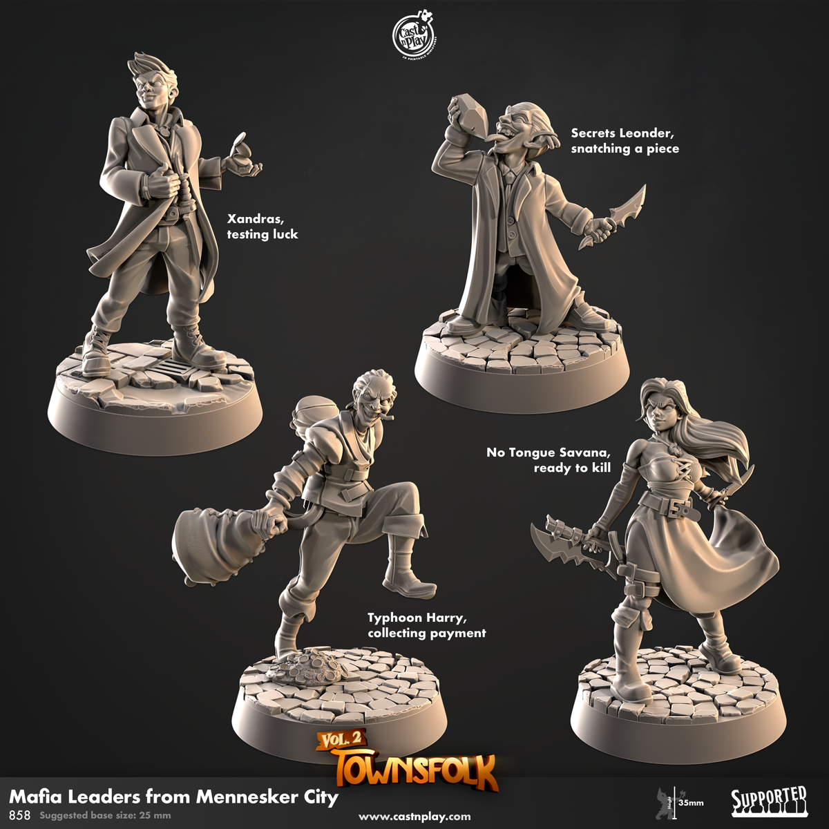 Mafia Leaders from Mennesker City, Cast N Play, Townsfolk Vol. 2 ...