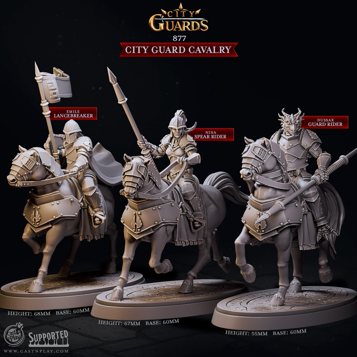 City Guard Cavalry, Cast N Play, City Guards – Daedalus Studios
