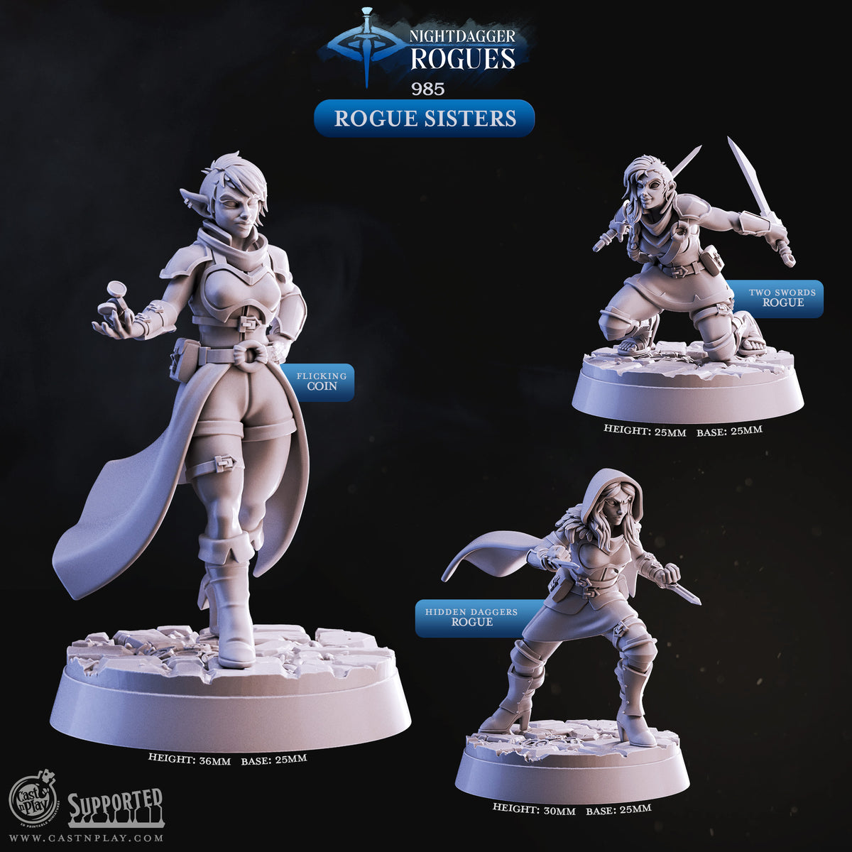 Rogue Sisters, Cast N Play, Nightdagger Rogues – Daedalus Studios