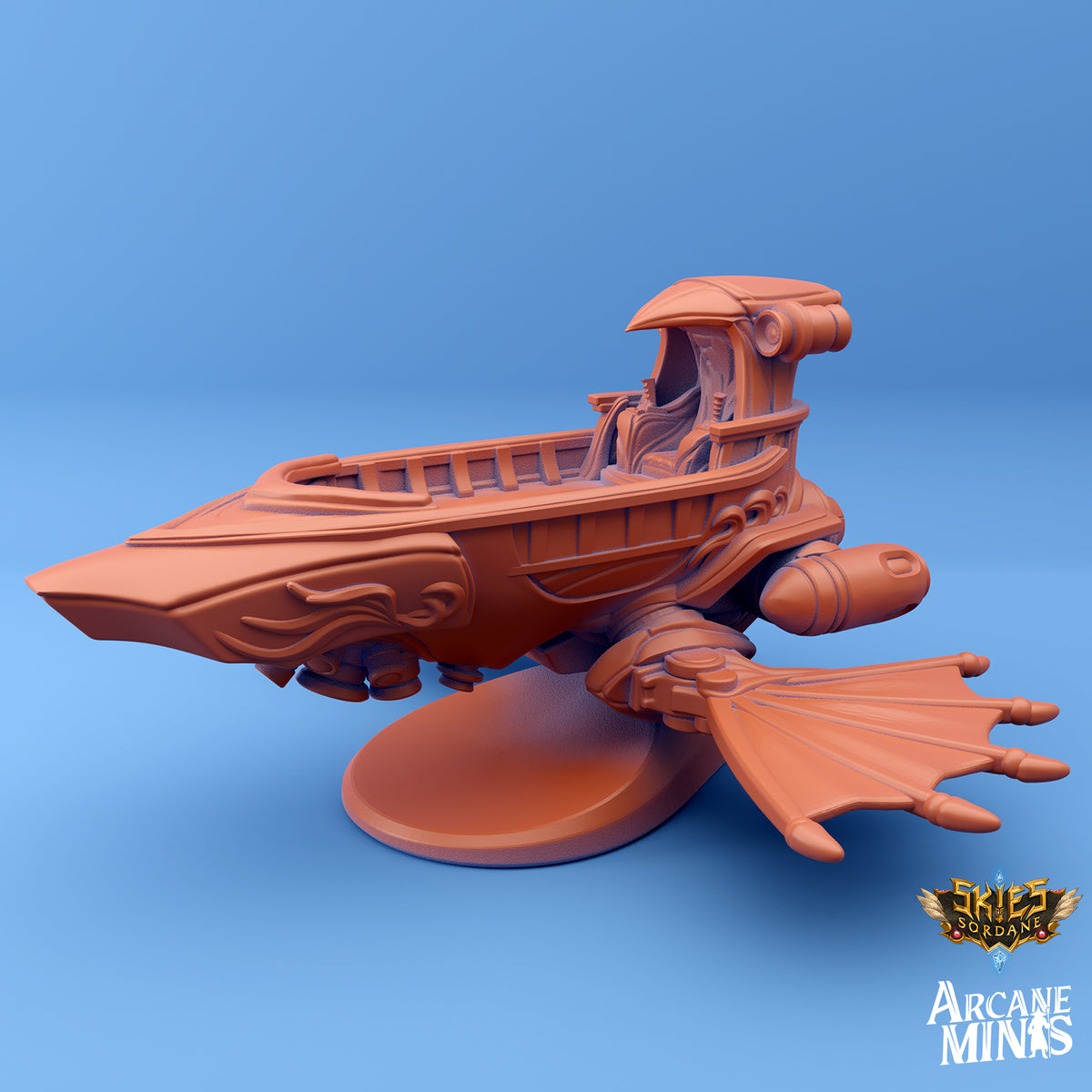 Mini Ship - Feros Class Skiff, Arcane Minis – Daedalus Studios
