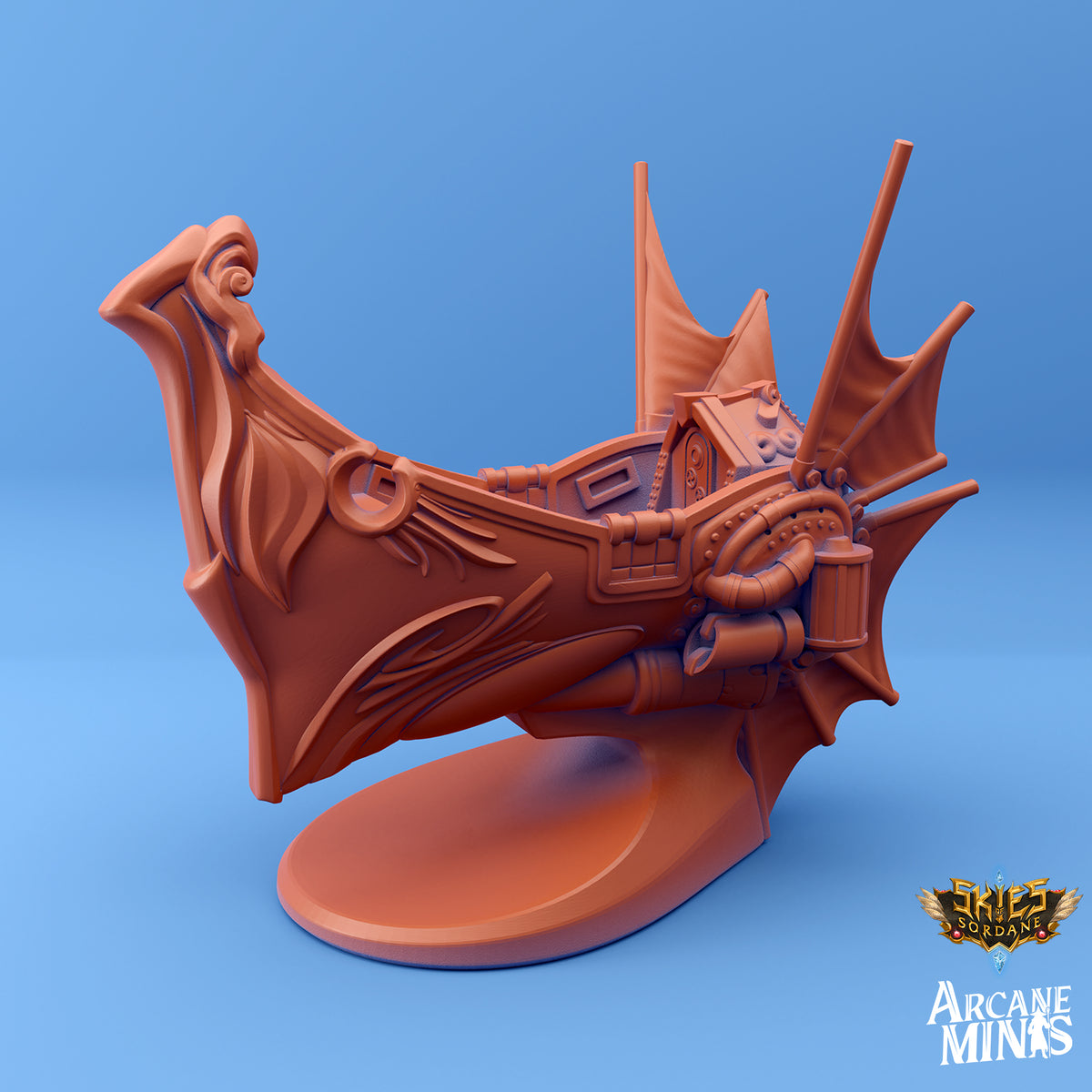 Mini Ship - Talon Class Skycoach, Arcane Minis – Daedalus Studios