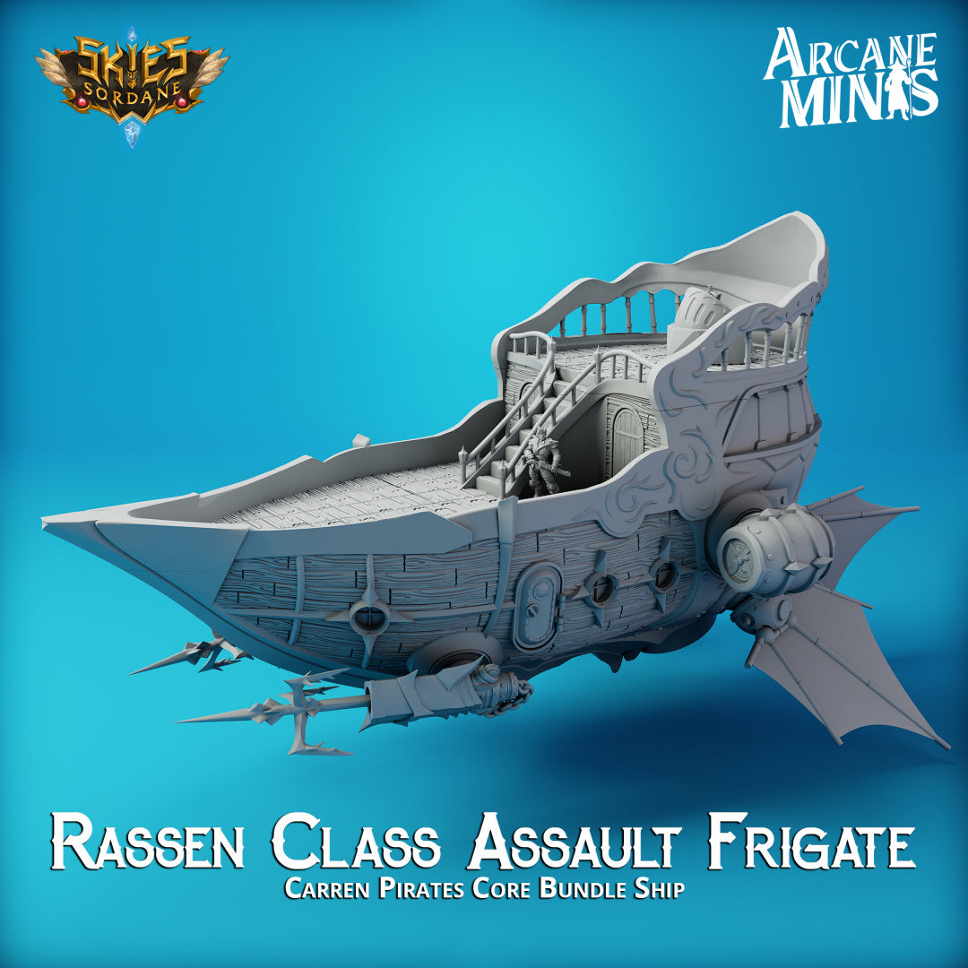 Rassen Class Assault Frigate, Arcane Minis, Skies of Sordane – Daedalus ...